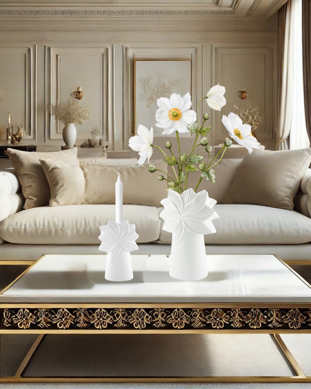 Palmkrone White Bisque Porcelain – Sculptural Handmade Decor | SUSARTS ...